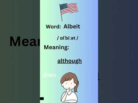 How to Pronounce Albeit in American Accent #learning #learnenglish