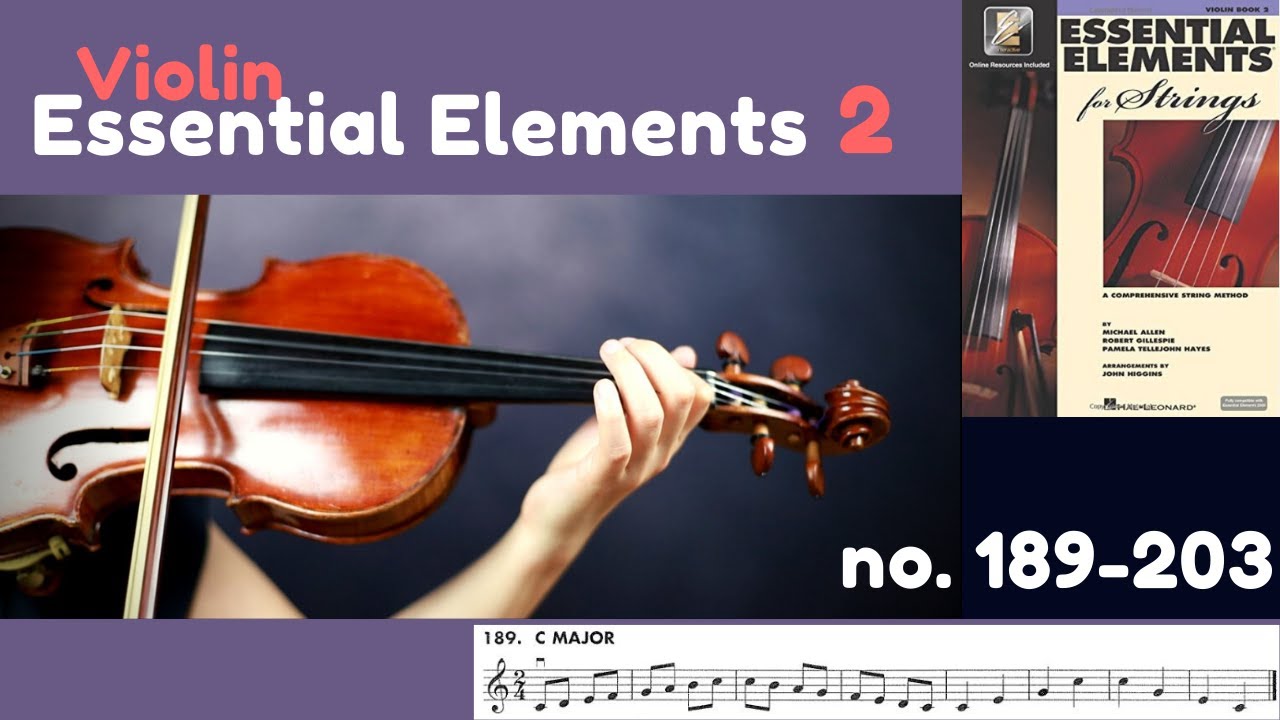 [Essential Elements Violin Book 2] #189-203 (All Easy Scales)
