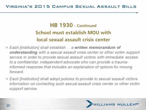 Virginia’s New Campus Sexual Assault Legislation: What It Means for Schools
