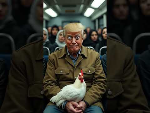Donald Trump Takes the Chicken Express – No Comment from Passengers #ai #funny #trump