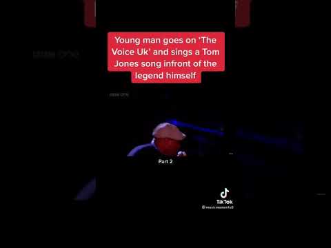 Sir Tom Jones song part2 young man sing a tom jones song in front of the legend hums