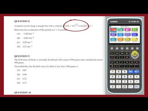 2020 QCE Maths Methods Written Exam Sample Paper Video Solutions Questions 6 - 10
