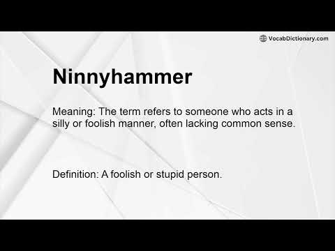 Ninnyhammer Meaning