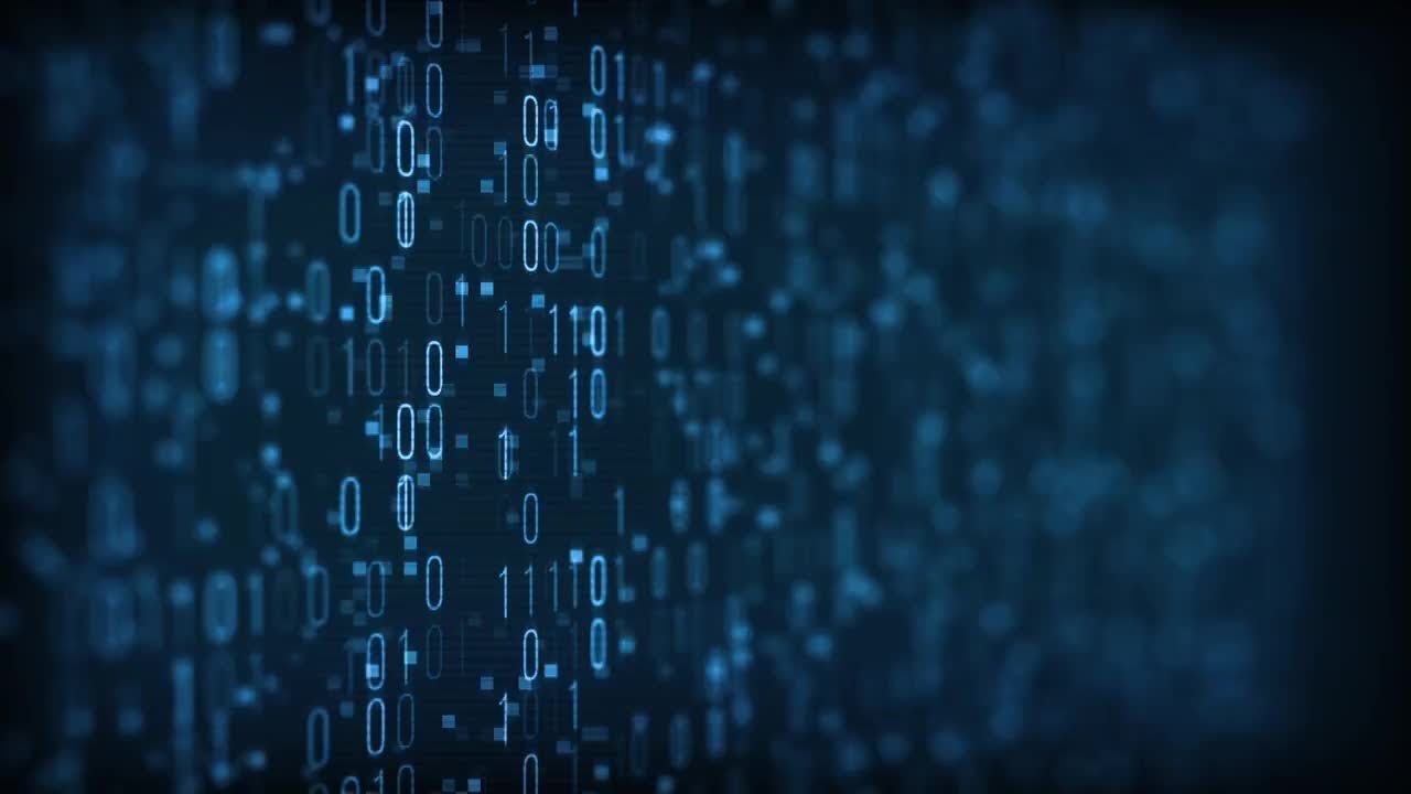 Binary Digital Data Motion Graphics