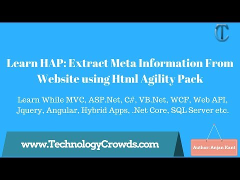Learn HAP: Extract Meta Information from website using html agility pack