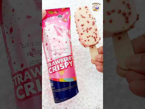 Mencari Dan Menemukan Jajanan Es Krim Aice Strawberry Crispy