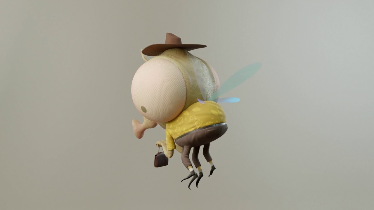 Fly CGI Animation - Turnaround 3D Model