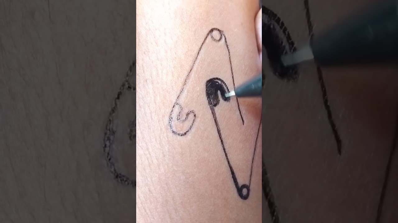 Diy pin tattoo design 😍 #tattoo #design #art #love #tattooideas #shorts