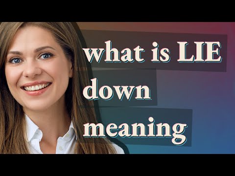 Lie down | meaning of Lie down