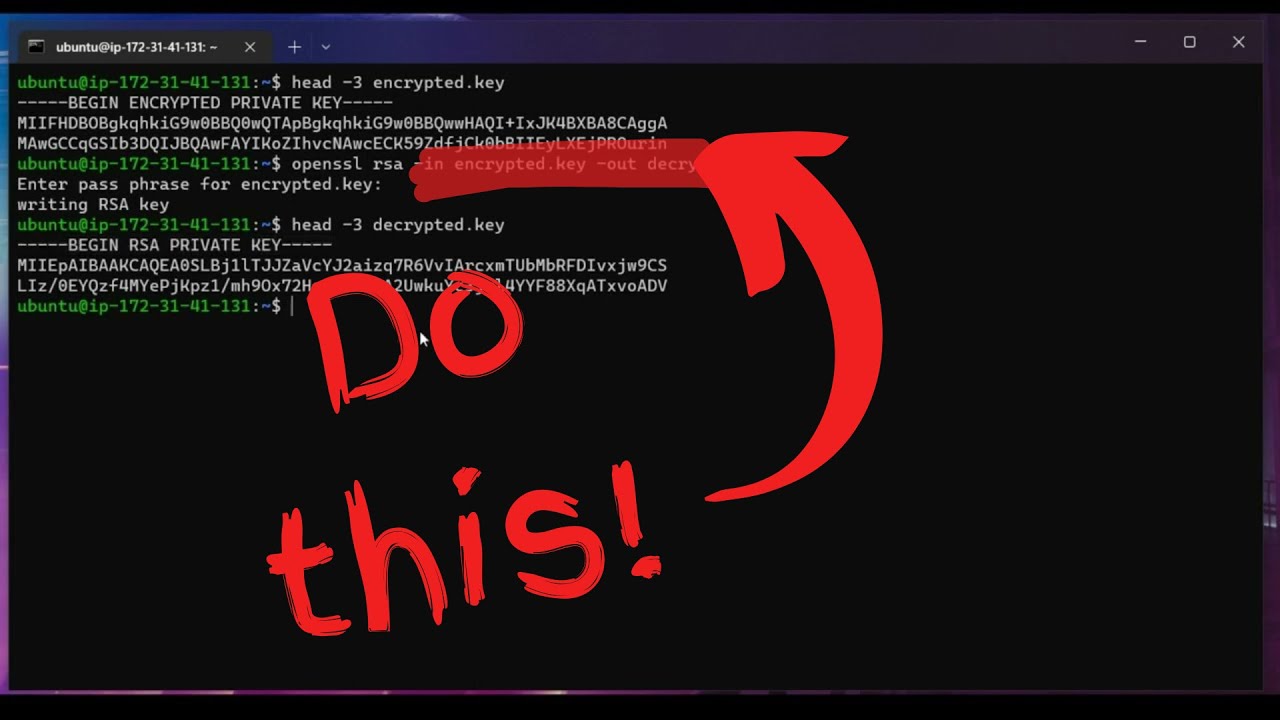 How to decrypt RSA Private Key using OpenSSL
