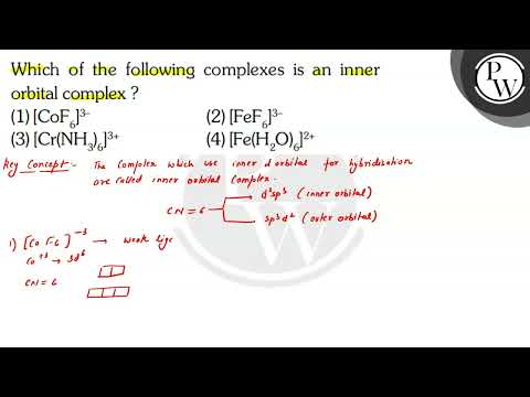 Which of the following complexes is an inner orbital complex? P (1)...