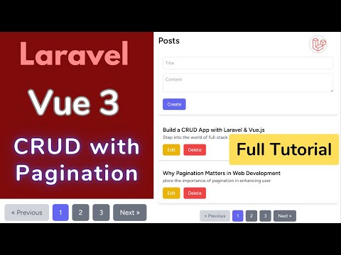 Laravel 11 & Vue.js CRUD with Pagination: Complete Step-by-Step Guide [HINDI]