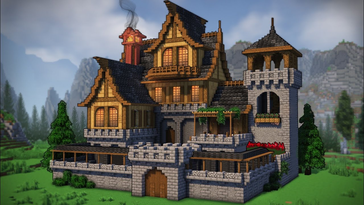 Minecraft: How To Build A Medieval Castle Base | Tutorial - Minecraft ...