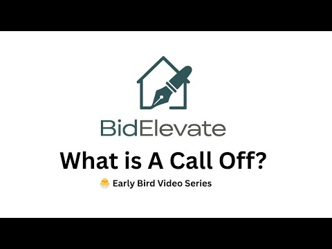 What is a Call Off Contract?