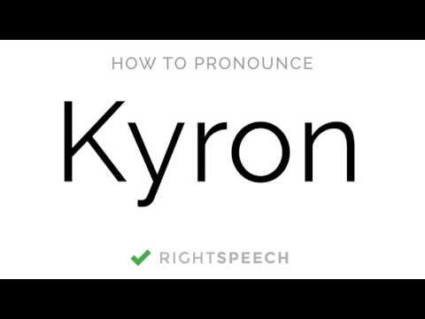 Kyron - How to pronounce Kyron - American Boy Name