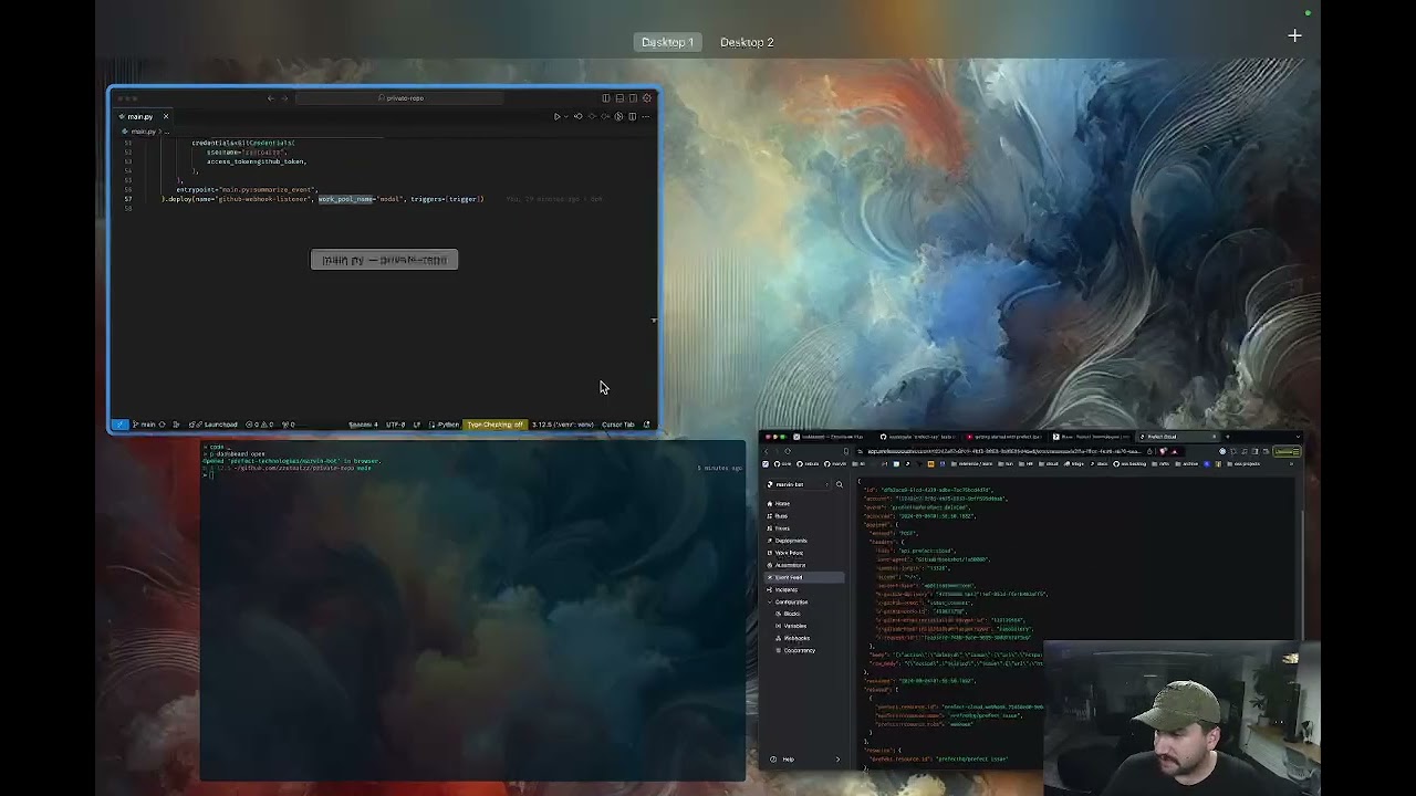 summarize github events via @PrefectIO  + @ModalLabs