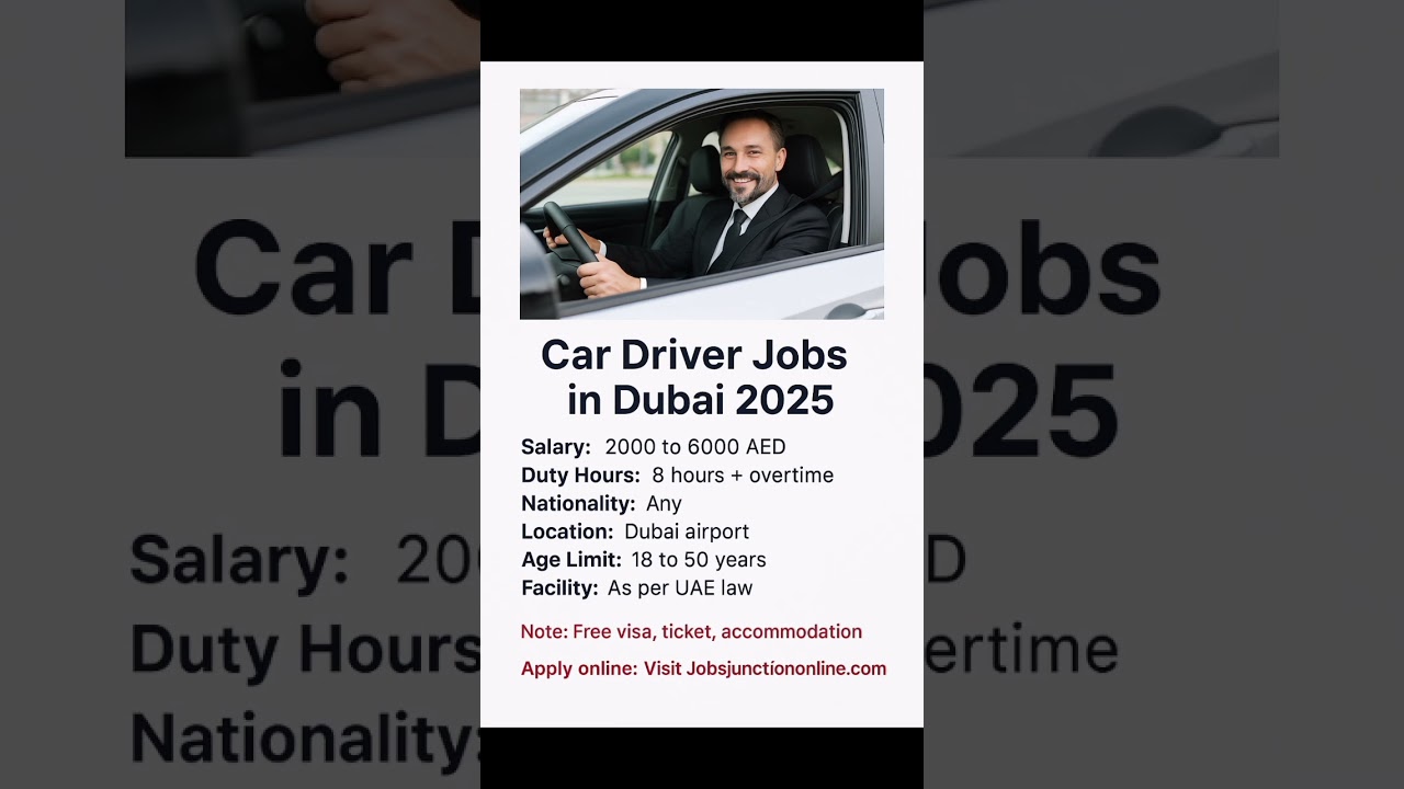 Driver Jobs In Dubai 2025 | Salary Up To AED 6000 | Free Visa & Accommodation!