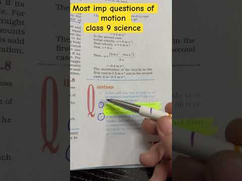 Most important questions of chapter 7 Motion class 9 science #class9 #physics #science #motion