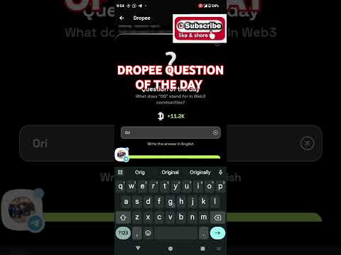 WHAT DOES "OG" STAND FOR IN WEB3 COMMUNITIES/26 SEPTEMBER #dropee #answer #money #claim #september26