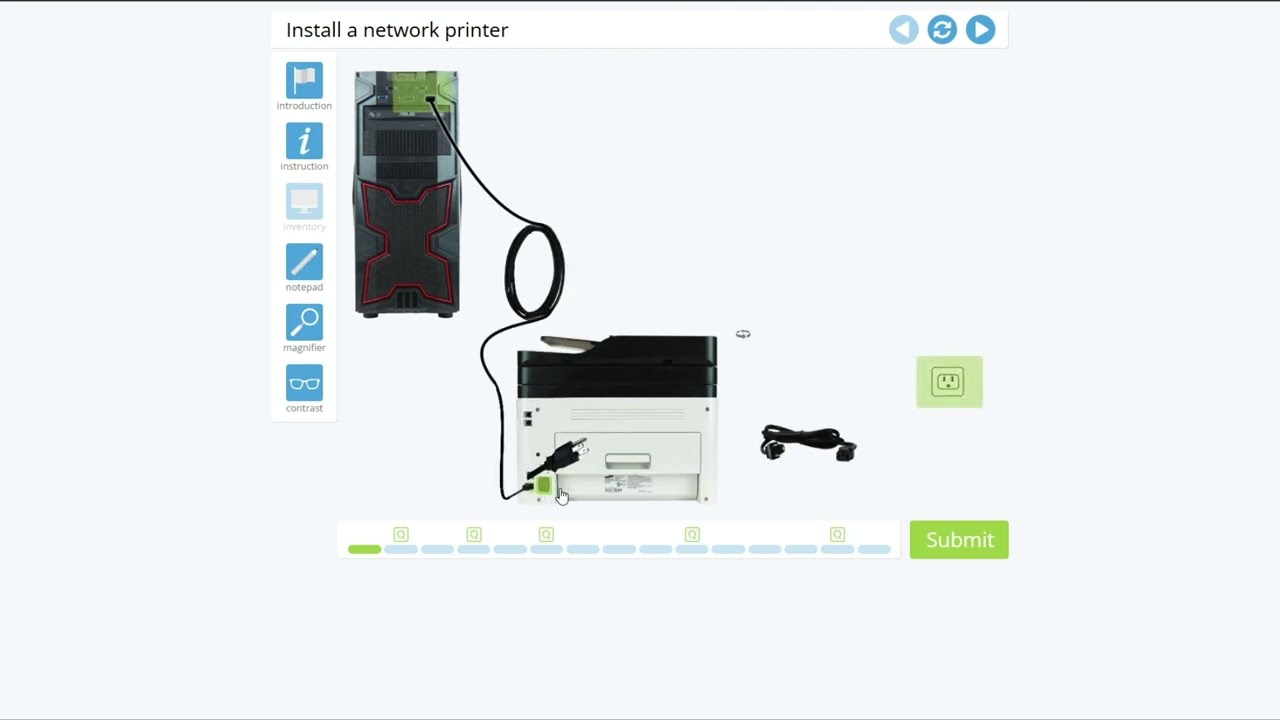 Advanced Hardware Lab 10-2:  Install a Network Printer