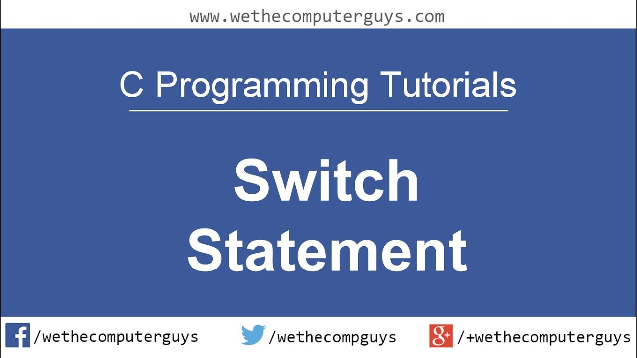 C Programming Language Tutorial-Lect15 switch statement