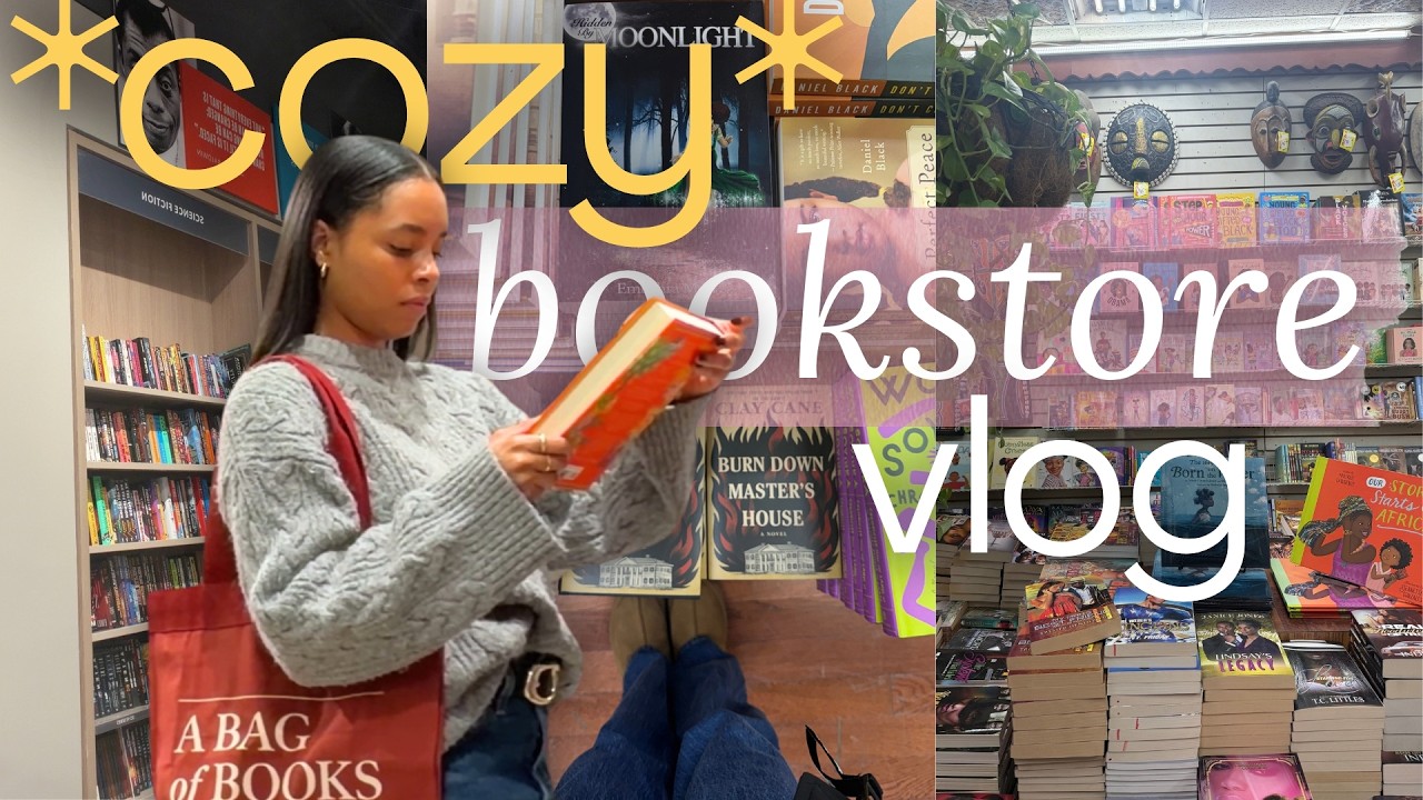 *cozy* bookstore vlog 💌✨ exploring indie bookstores + HUGE book haul