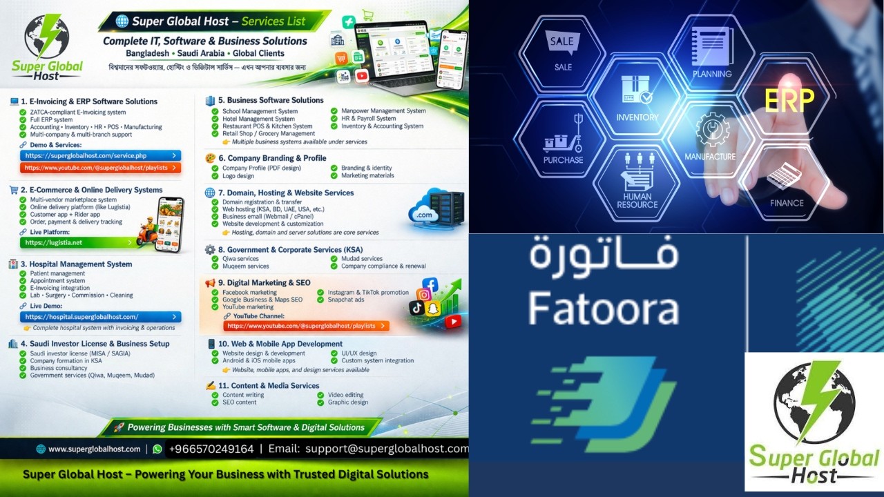 Super Global Host | Full Services Overview (Software, Marketing & Business Setup)