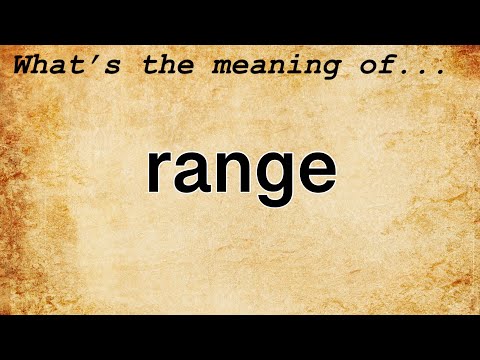 Range Meaning | Definition of Range