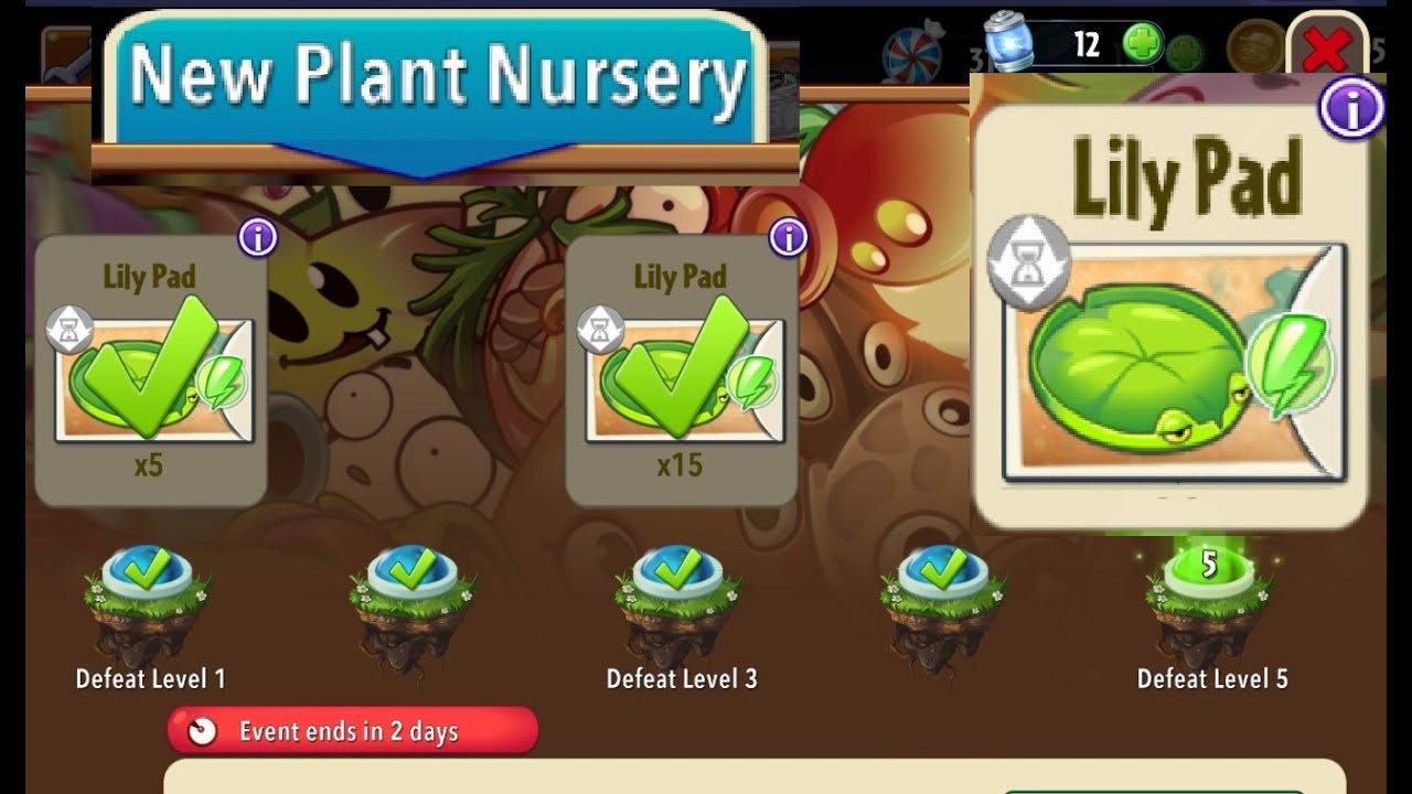 PLANTS VS ZOMBIES 2 - LILY PAD - NEW PLANT NURSERY - gameplay - 2025