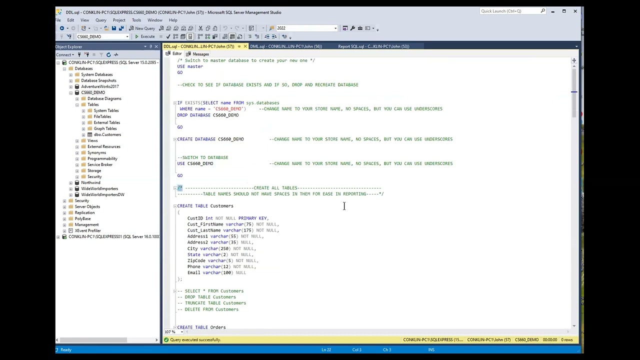 Unit 3   Updating SQL Files
