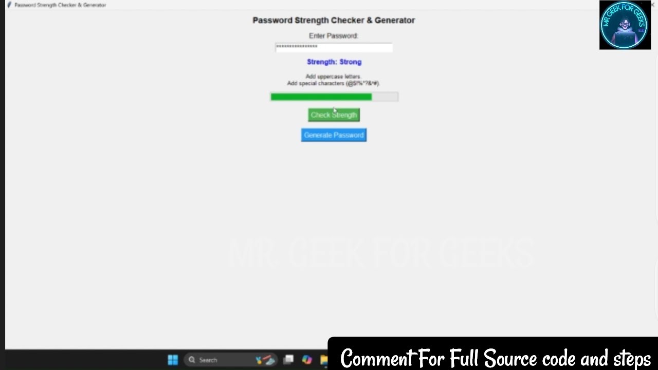 Password Strength Checker cum Generator Using Python 