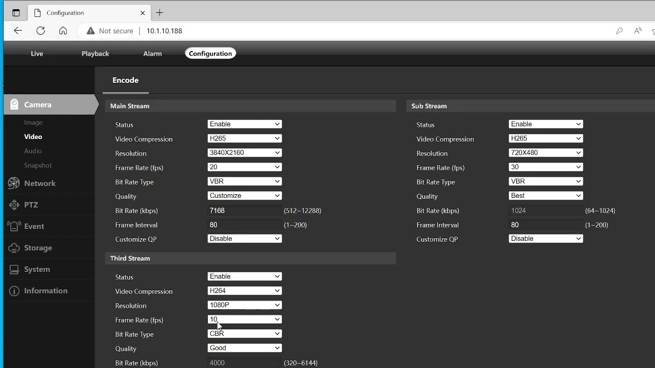 IPCY Setting for Control4
