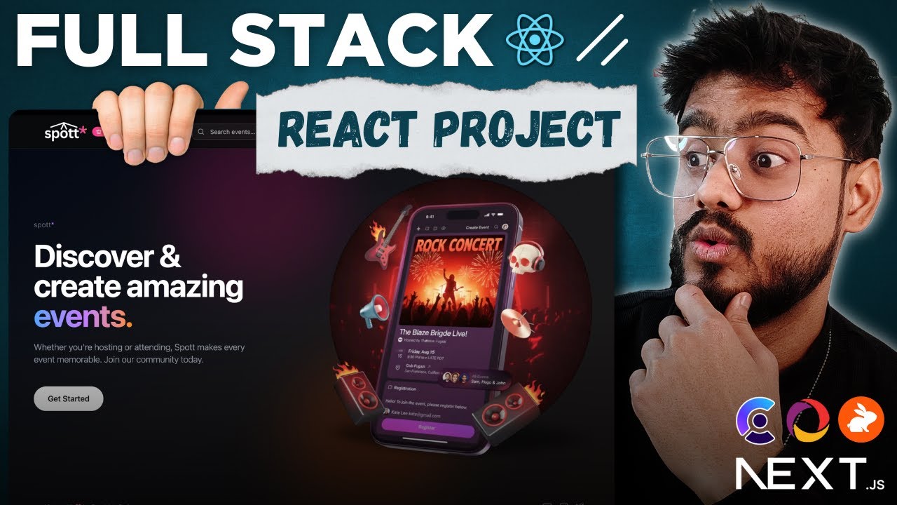 Full Stack React Project ( AI Events Organiser ) - Next JS, Tailwind, Mobbin, Shadcn UI 🔥🔥