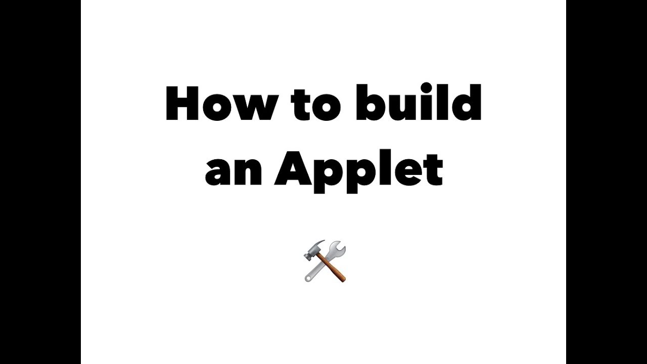 How to build an Applet