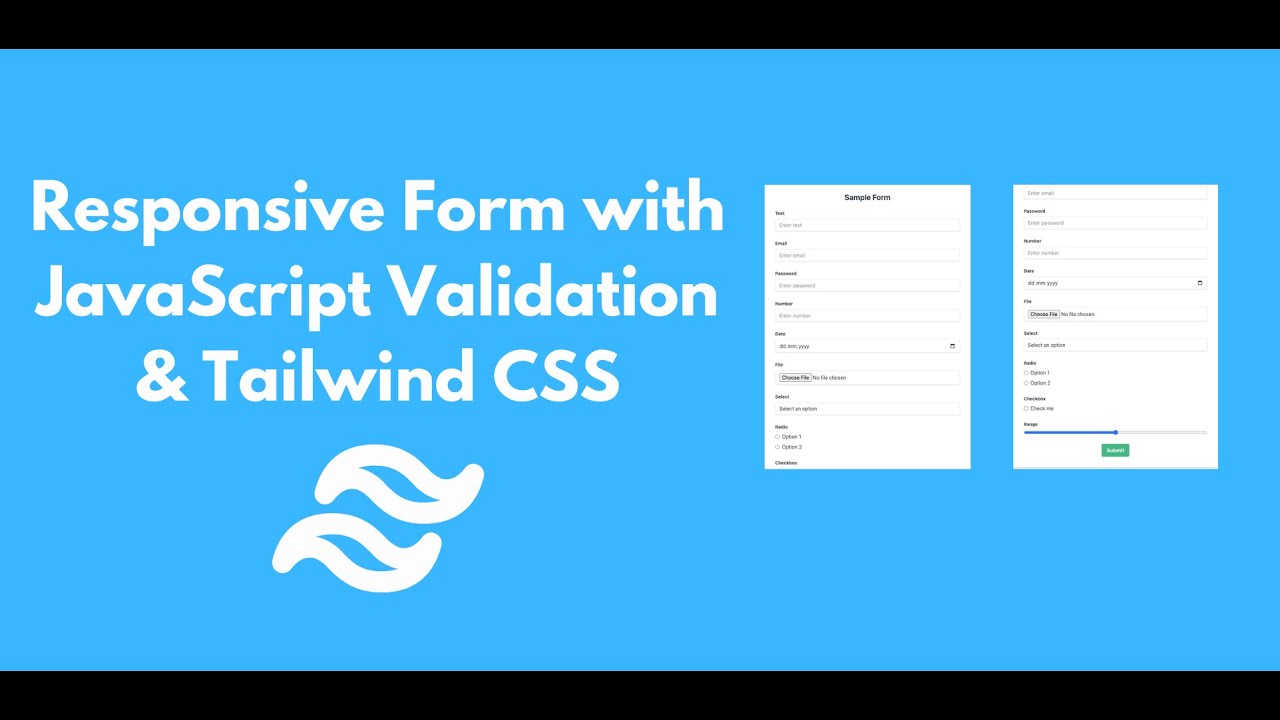 Build a Responsive Form with JavaScript Validation & Tailwind CSS