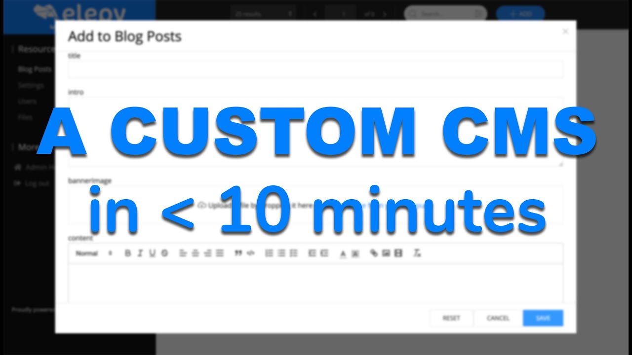 Create CUSTOM Backends with this Java CMS Framework | Elepy in Action 1