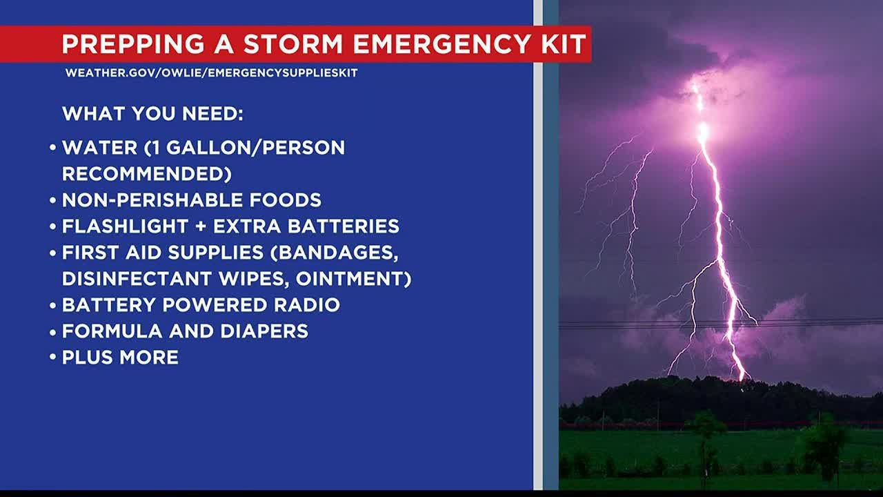 STORM SAFETY TIPS: Prepping an emergency kit