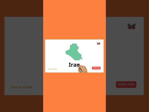Iraq's map #shorts | Draw the Map of Iraq #shorts
