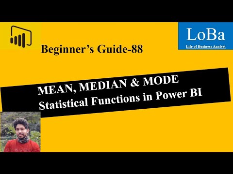 Power BI Mean(Average), Median & Mode function