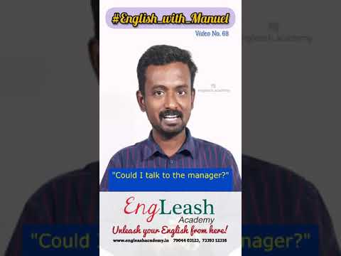 I'm afraid - Collocation | Spoken English through Tamil | Short Video No. 68 | English with Manuel