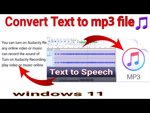 Windows 11 Convert Text to MP3 file | Text to Speech FREE No Limits