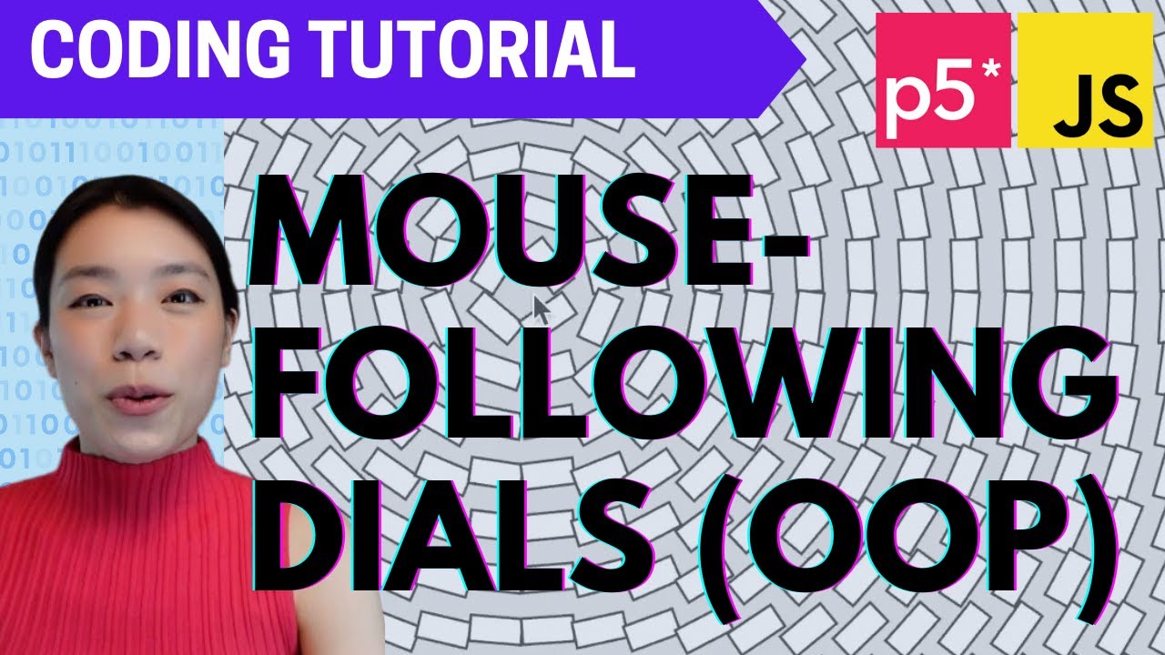p5.js Coding Tutorial | Mouse-following Dials (Object-oriented Programming)