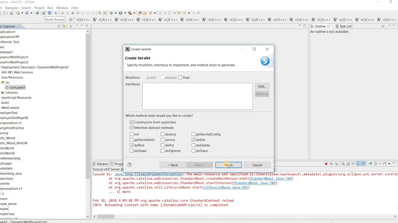 Java Web Development - Hello World Servlet