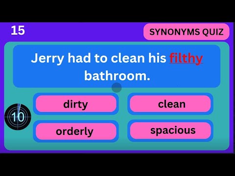 Synonym Quiz / synonym quiz for elementary level / synonym quiz for elementary level