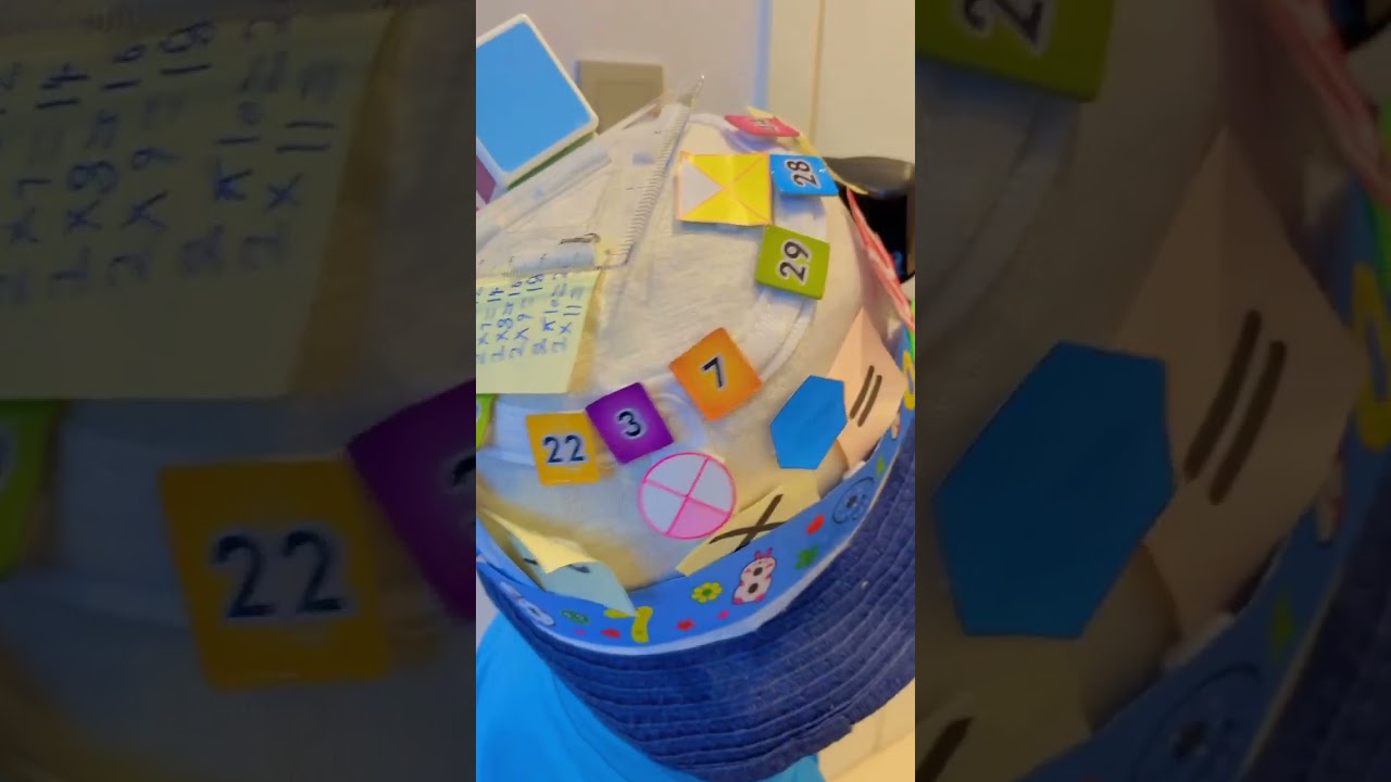 DIY Math Hat 🎩 for my son’s Math competition! #artandcraft #maths #kidsart #art #artist #artwork