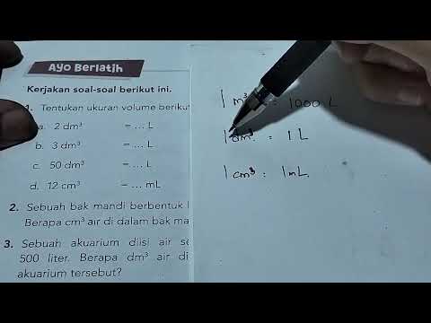tentukan ukuran volume berikut sesuai satuannya| 2 dm3 berapa L | 2500 mL berapa cm3