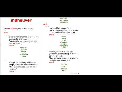 maneuver