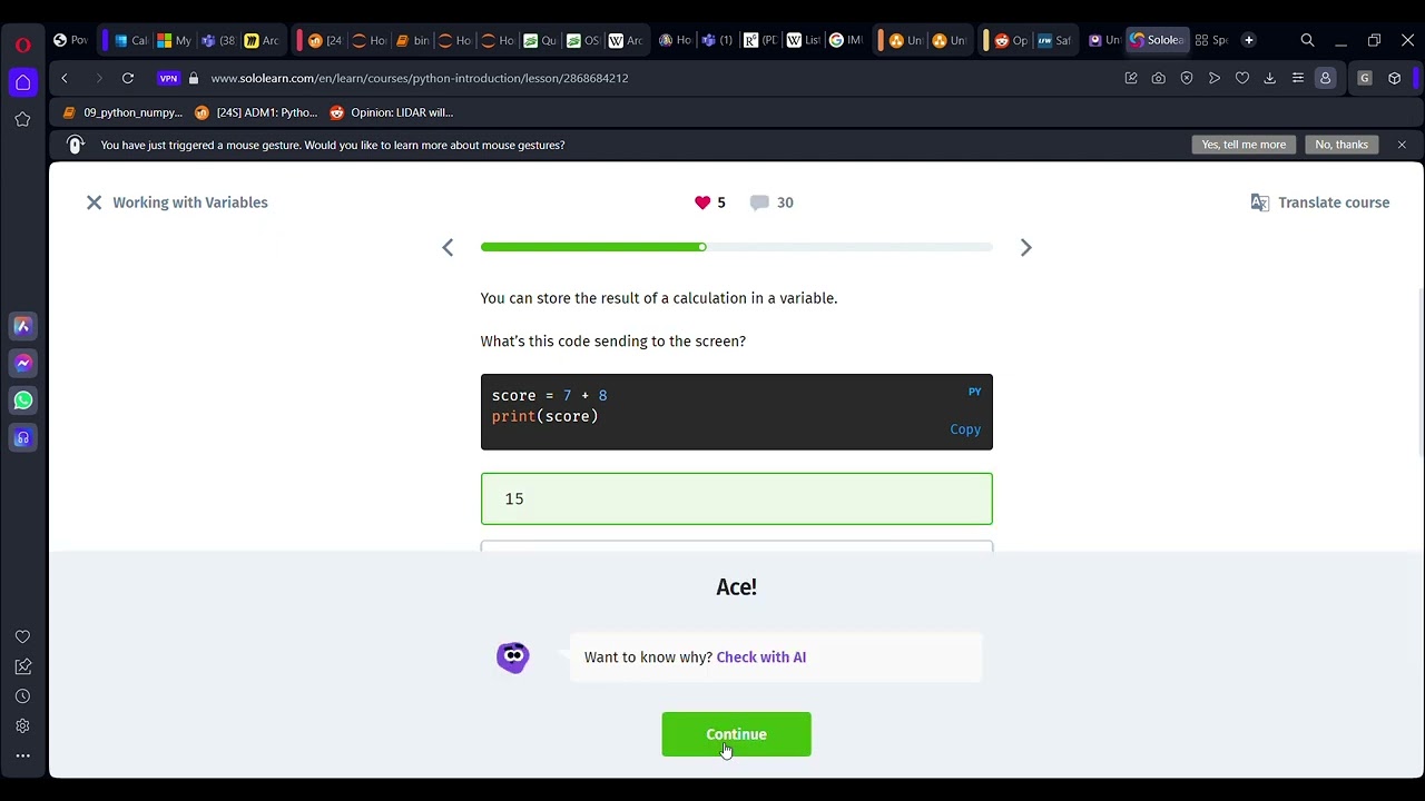 08 Working with Variables | Introduction to Python | Sololearn