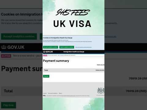 IHS fees for UK visa , 1 year. It varies from course to course and duration. #uk #IHS #ukvisa