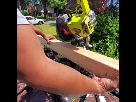 Ryobi 18v 7 1/4 Cordless Miter Saw In Action